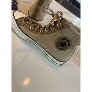 Converse | Shoes | Converse Chuck Taylor All Star High Top Tan Canvas ...